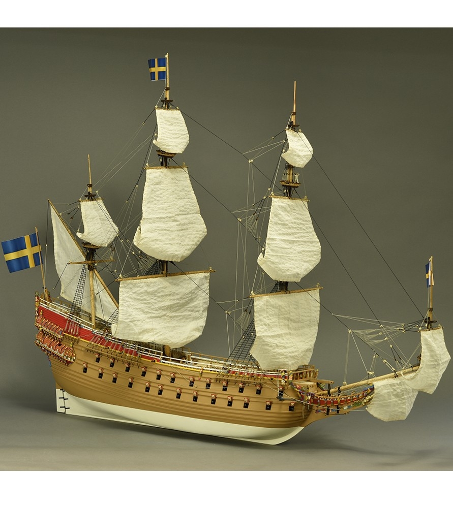 1:65 Swedish Warship Vasa, Wooden Model Ship Kit | Byggesett og ...